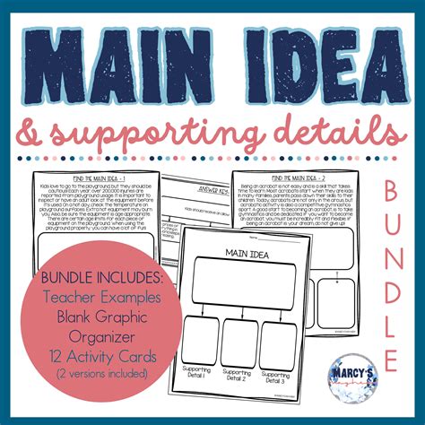 Finding Main Idea Supporting Details