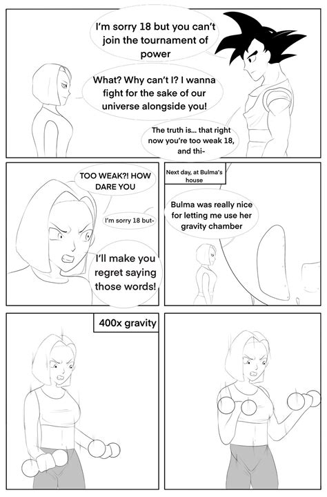 Android 18 Comic Page 1 All 5 Pages On Patreon By Chaledioart On