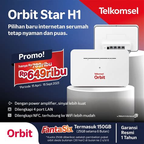 Promo Telkomsel Orbit Star H Modem Wifi G High Speed Bonus Data Diskon Di Seller Cjmart