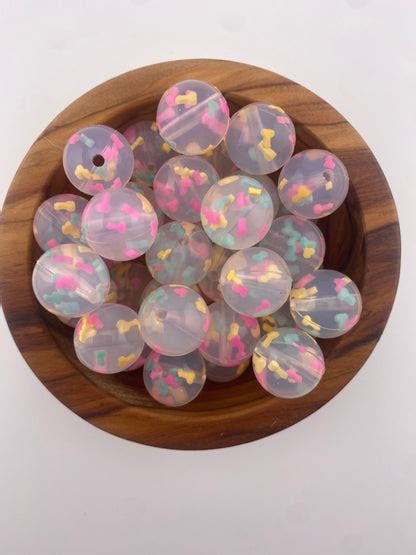 Richard Confetti Silicone 15mm Beads Exclusive Custom Bead Dick Naught