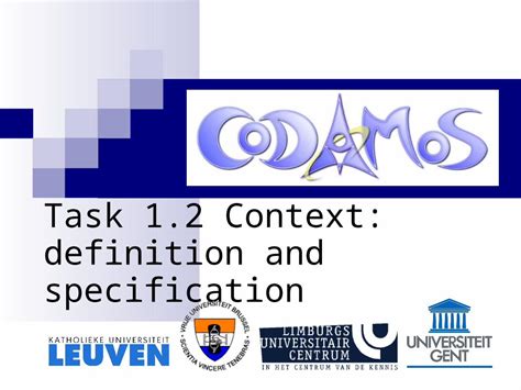 Ppt Task 12 Context Definition And Specification Leuven 14