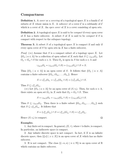 Compactness And Total Boundedness In Metric Spaces Pdf Compact Space Mathematical Objects