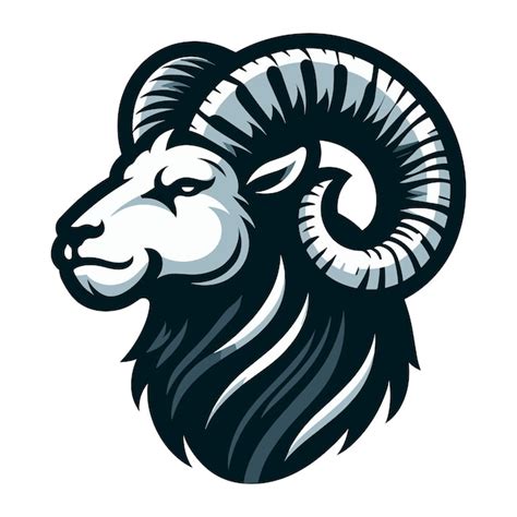 Premium Vector Bighorn Horned Ram Sheep Head Face Design Illustration