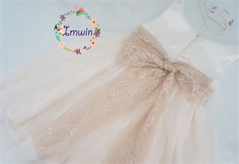 Ivory Lace Flower Girl Dress Rustic Girl Dress Tulle Ivory Etsy