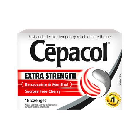 Cepacol Extra Strength Sucrose Free Cherry 16 Lozenges Medaki