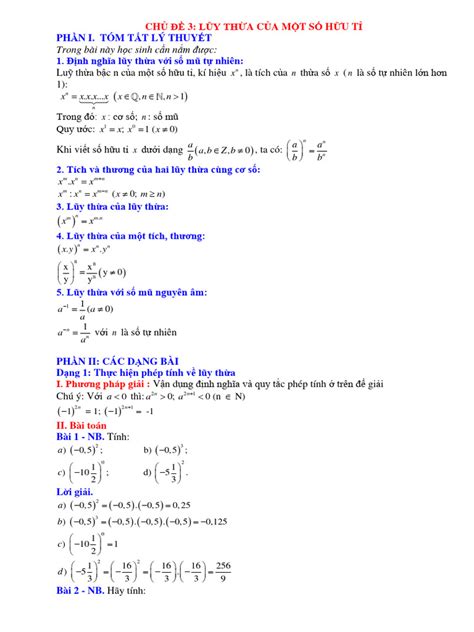 Chuyen De Luy Thua Cua Mot So Huu Ti Toan 7 Pdf
