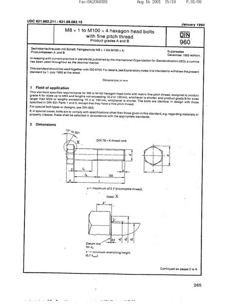Din 960 | PDF