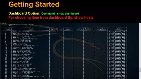 OSINT Tool Reconnaissance With Recon Ng PPT