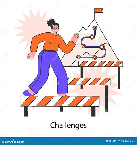 Challenge Self Motivation And Efficacy Stock Vector Illustration Of