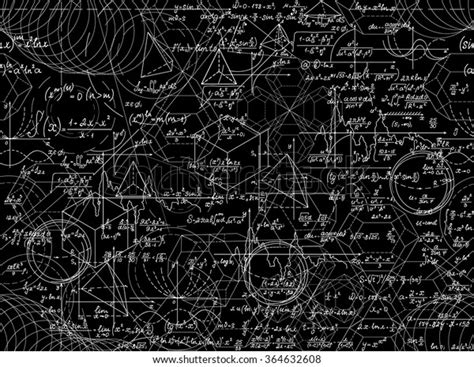 Mathematical Vector Seamless Pattern Mathematical Figures Stock Vector Royalty Free