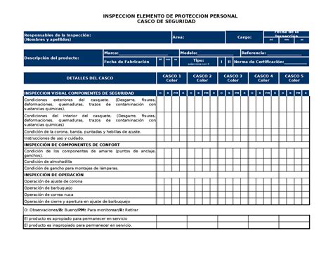 Formato De Inspeccion De Seguridad Image To U