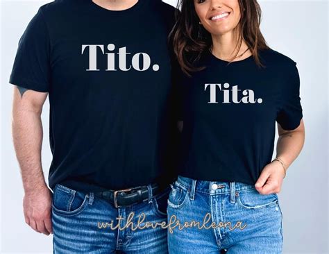 Tito And Tita Shirts Filipino Aunt Uncle Gender Reveal Shirts Aunt