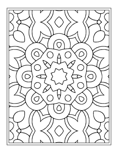 Kdp 색칠 공부를 위한 만다라 색칠 페이지 프리미엄 벡터