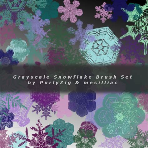 Colorable Snowflake Brush Set By Purlyzig On Deviantart