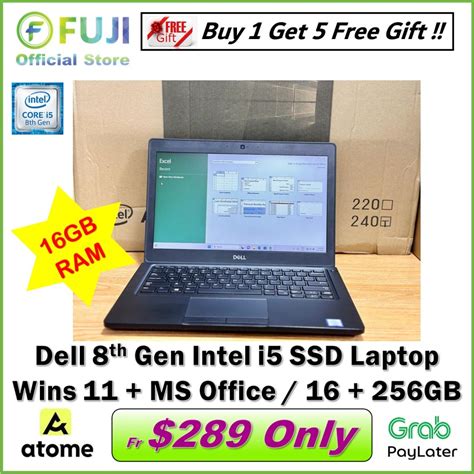 Dell Intel I5 Laptop 16GB RAM 256GB SSD 100 Good Condition