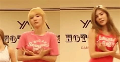 스텔라 가슴 만지는 안무영상 유출 너무 노골적인데