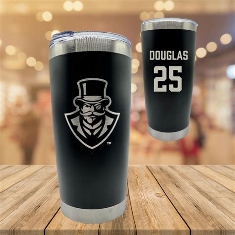 25 Tiya Douglas Austin Peay State University Basketball Black Stainless Steel Tumbler