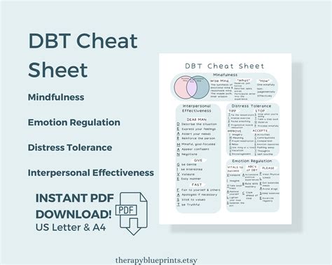 Dbt Skills Cheat Sheet Quick Reference Guide Printable Pdf Dialectical Hot Sex Picture