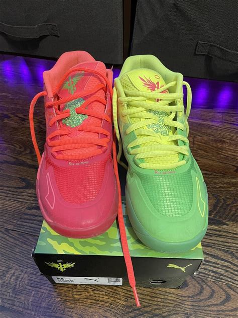 Mens Lamelo Ball Rick And Morty Puma Sneakers Gem