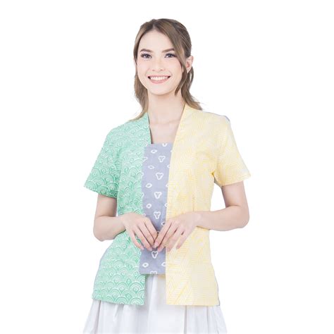 Sheisha Blouse Green Yellow Bhatara Batik