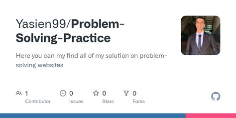 GitHub Yasien Problem Solving Practice Here You Can My Find All Of My Solution On Problem