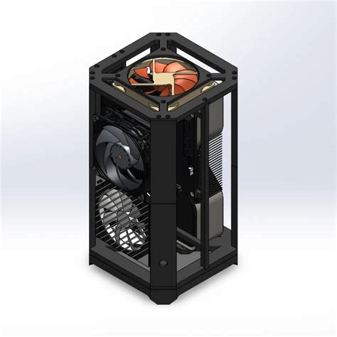 입식 미니 Itx 개방형 케이스 By 無形视觉makerworld 무료 3d 모델 다운로드
