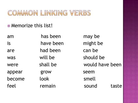 Linking Verbs