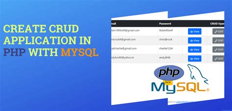 Create Crud Application In Php Using Mysql For Beginners