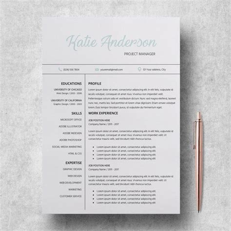 Resume With References Professional CV Format Word Resume Template MS Word Resume Template