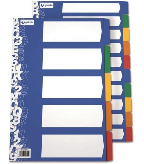 Juego Separador Folio De Posiciones Colores Pp K Office Es