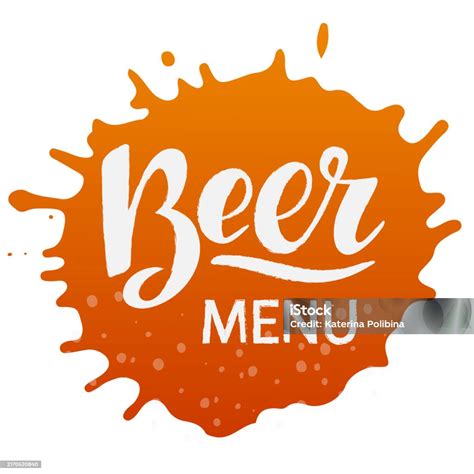 Beer Menu Stock Illustration Download Image Now Alcohol Drink