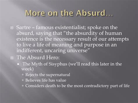 Ppt Existentialism Andthe Absurd Powerpoint Presentation Free Download