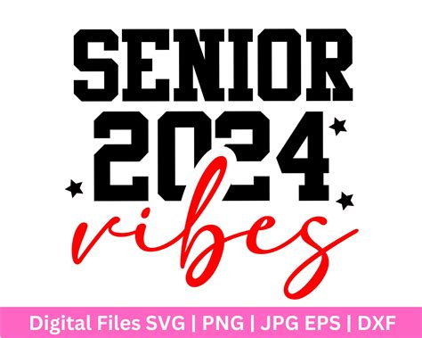 Senior 2024 Svg Classe De 2024 Svg 2024 Svg Chemise De Lycée Svg