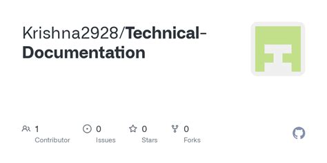 Github Krishna2928technical Documentation