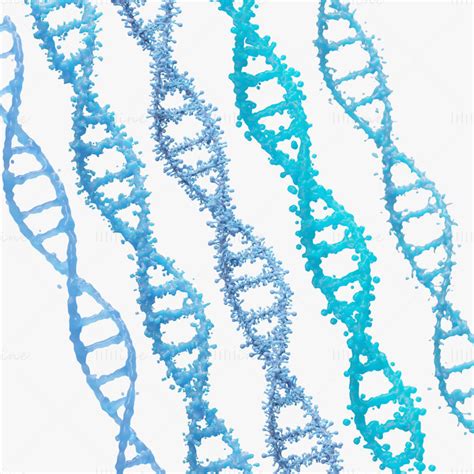 Dna Genetic Molecule 3d Model