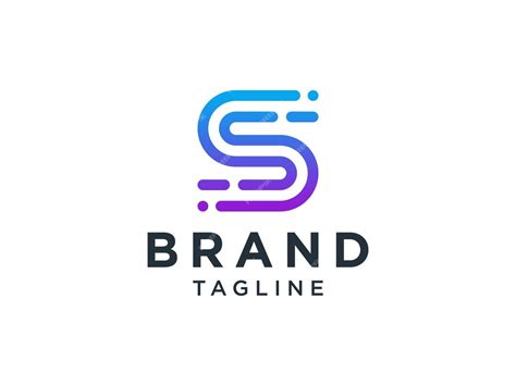 Logotipo Abstracto De La Letra Inicial S Estilo Infinito De Línea De