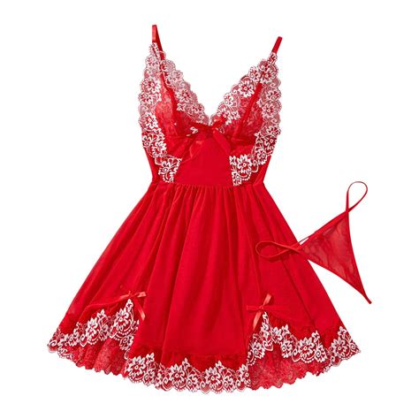 Cozy Earth Pajamas Nightgowns For Women Honeymoon V Neck Lace Chemise