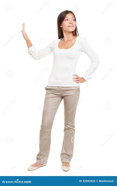 Mujer Joven Que Hace Gesto De La Parada Imagen De Archivo Imagen De