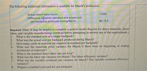 Solved Poblem 10 16 Comprehensive Variance Analysis Lo10 1