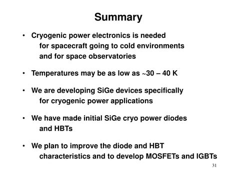 Ppt Sige Semiconductor Devices For Cryogenic Power Electronics