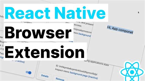 React Native Uygulamaları Browser Extension Olarak çalıştırmak Youtube