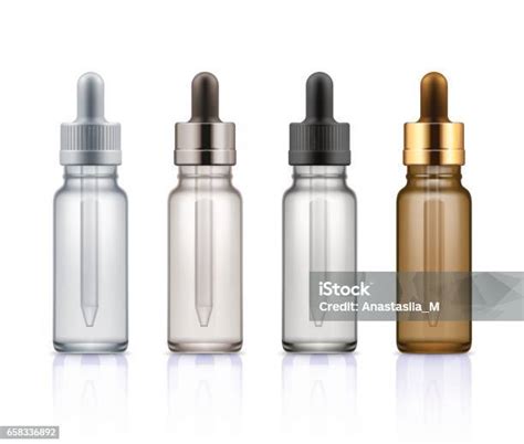 Dropper 화장품 병입니다 3차원 형태에 대한 스톡 벡터 아트 및 기타 이미지 3차원 형태 갈색 검은색 Istock