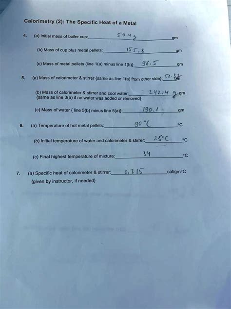 Solved Q Mc Tf Ti Mc Delta T Calculate From Your Data The