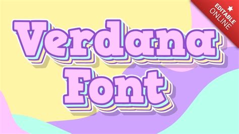 Verdana Font Text Effect Generator