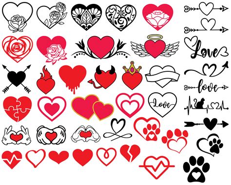 Papercraft Heart Svg Heart Png Cricut Cut File Heart Design Love Png