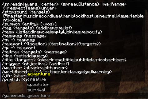 Minecraft Commands List Usage Guide NITRADO