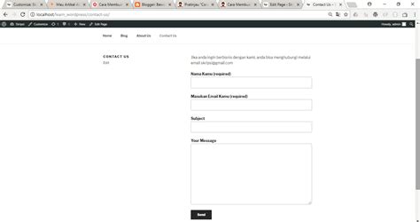 Cara Membuat Form Kontak Pada Wordpress Part 7 Tutorial Programming
