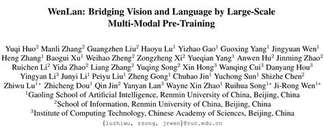 Wenlan Bridging Vision And Language By Large Scale Multi Modal Pre