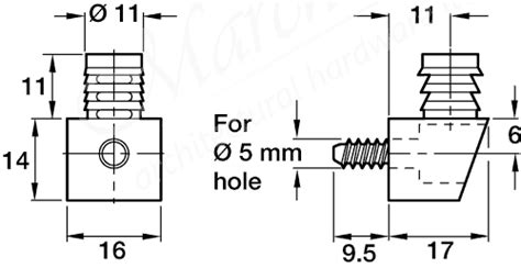 Uno 1 Kd Fitting Pl White Plug In Kd Fittings Knock Down Kd
