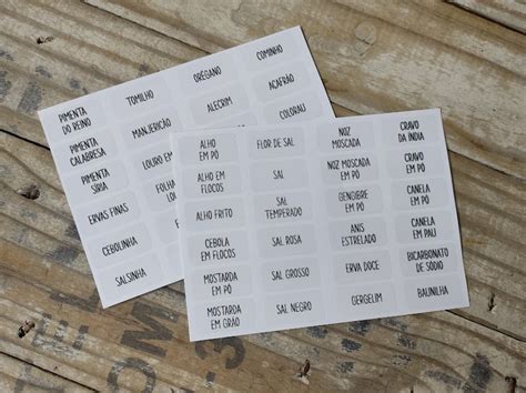 96 Adesivos Para Temperos 4x2 Cm Pronta Entrega 001 Elo7